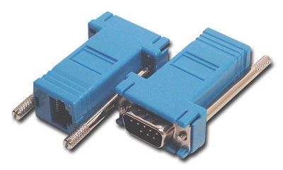 Modular Adapter Kit - DB9 Male to RJ45 - Blue | Computer Cable Store