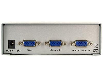 Video Splitter with Built in Signal Booster - 2 Way | Computer Cable Store