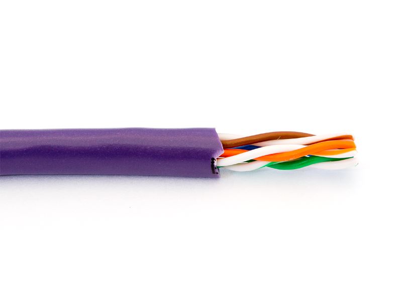 Cat6 Stranded Riser UTP 550Mhz Network Cable - Purple - 1000FT ...