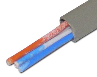 1000FT Category 3 Riser Communications Cable - 2 Pair 24 AWG - Gray PVC ...