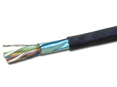 1000ft Shielded DataMax Cat5e Cable - Stranded, ScTP, Black PVC ...