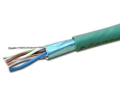 1000ft Shielded DataMax Cat5e Cable - Stranded, ScTP, Green PVC ...