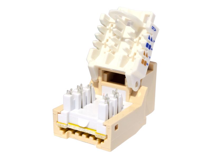 CAT6 Tool-less Keystone Jack 90 Degree 110 UTP - Ivory | Computer Cable ...