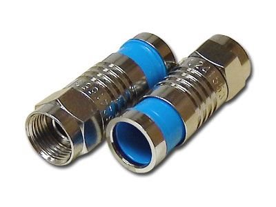 Gem Compression F Connectors - RG6 - Male - 100 pack | Computer Cable Store