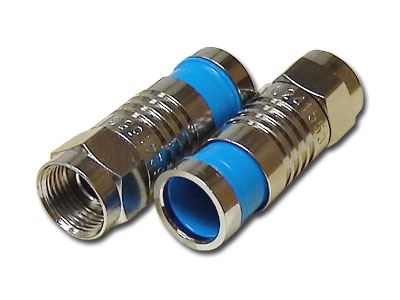 Gem Compression F Connectors - RG6 - Male - 50 pack | Computer Cable Store