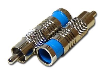 Gem Compression RCA Connectors - RG6 - Male - 50 pack | Computer Cable ...