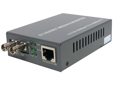 Gigabit Ethernet Fiber Media Converter - UTP to 1000Base-ZX - ST ...