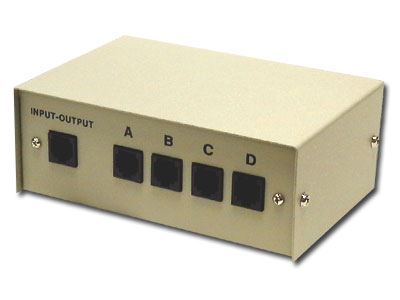 Manual Switchbox - RJ45 - 4 Way | Computer Cable Store