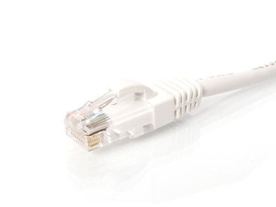 100 FT Booted Cat5e Network Patch Cable - White | Computer Cable Store
