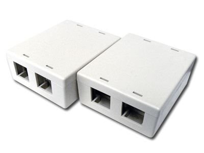 Surface Mount Box - 4 Port - White | Computer Cable Store