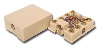 Surface Mount Box with Screw Terminals - RJ45 - 8 Conductor | Computer ...