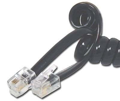 15 FT Telephone Handset Cord - Black | Computer Cable Store
