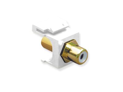 Keystone Jack - RCA White Insert - White | Computer Cable Store
