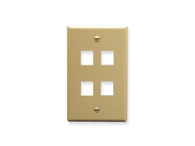 Faceplate Oversized 4-port Ivory | Computer Cable Store