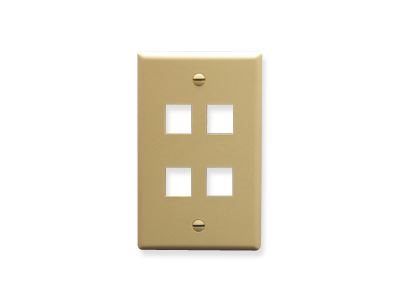 Faceplate Oversized 4-port Ivory | Computer Cable Store