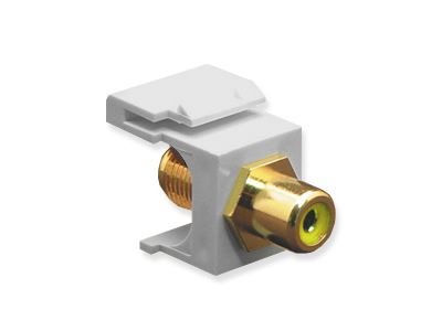 Module Rca F-type Yellow Insert White | Computer Cable Store