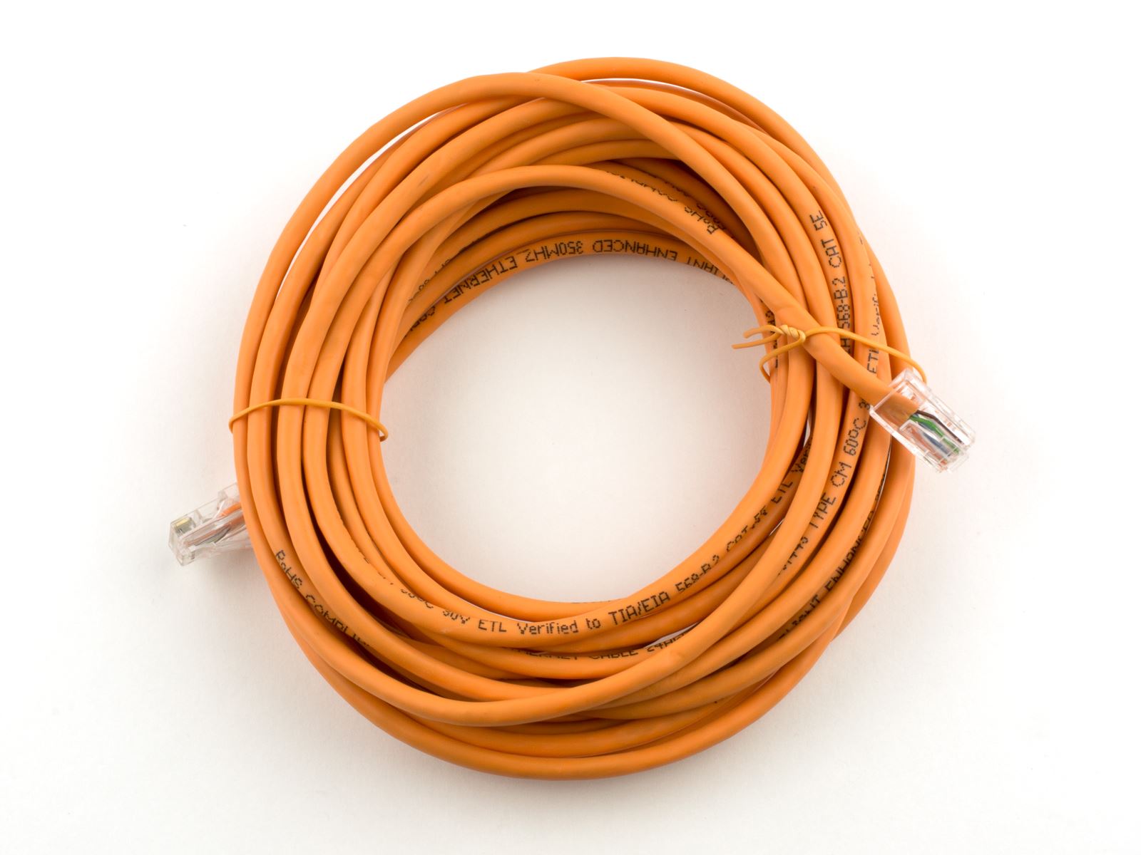 25 FT Assembled CAT5e Network Patch Cable - Orange | Computer Cable Store