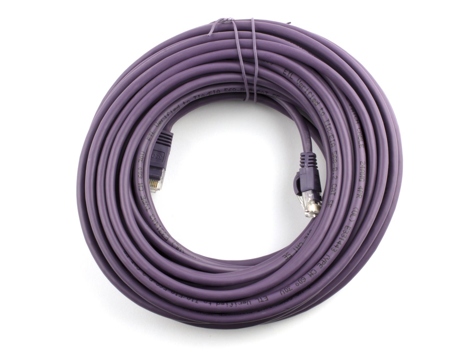 50 FT Booted Cat5e Network Patch Cable - Purple | Computer Cable Store