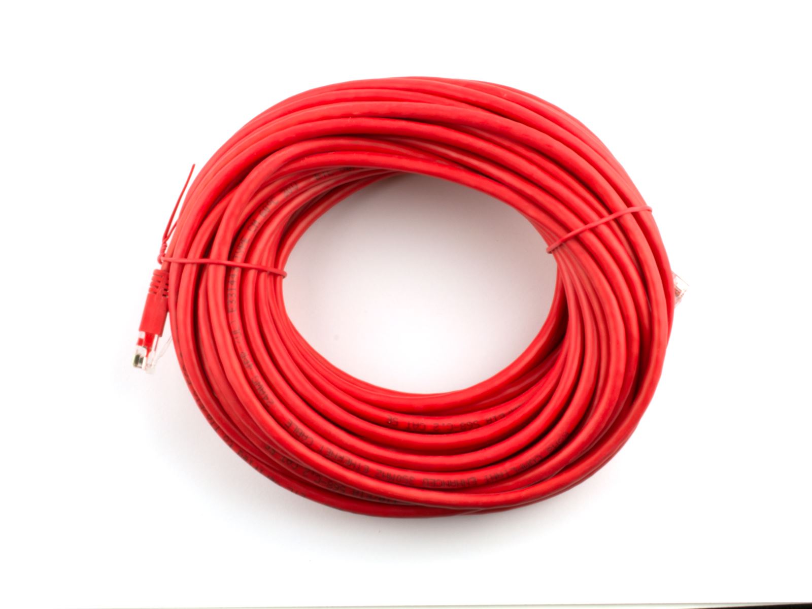 100 FT Booted Cat5e Network Patch Cable - Red | Computer Cable Store