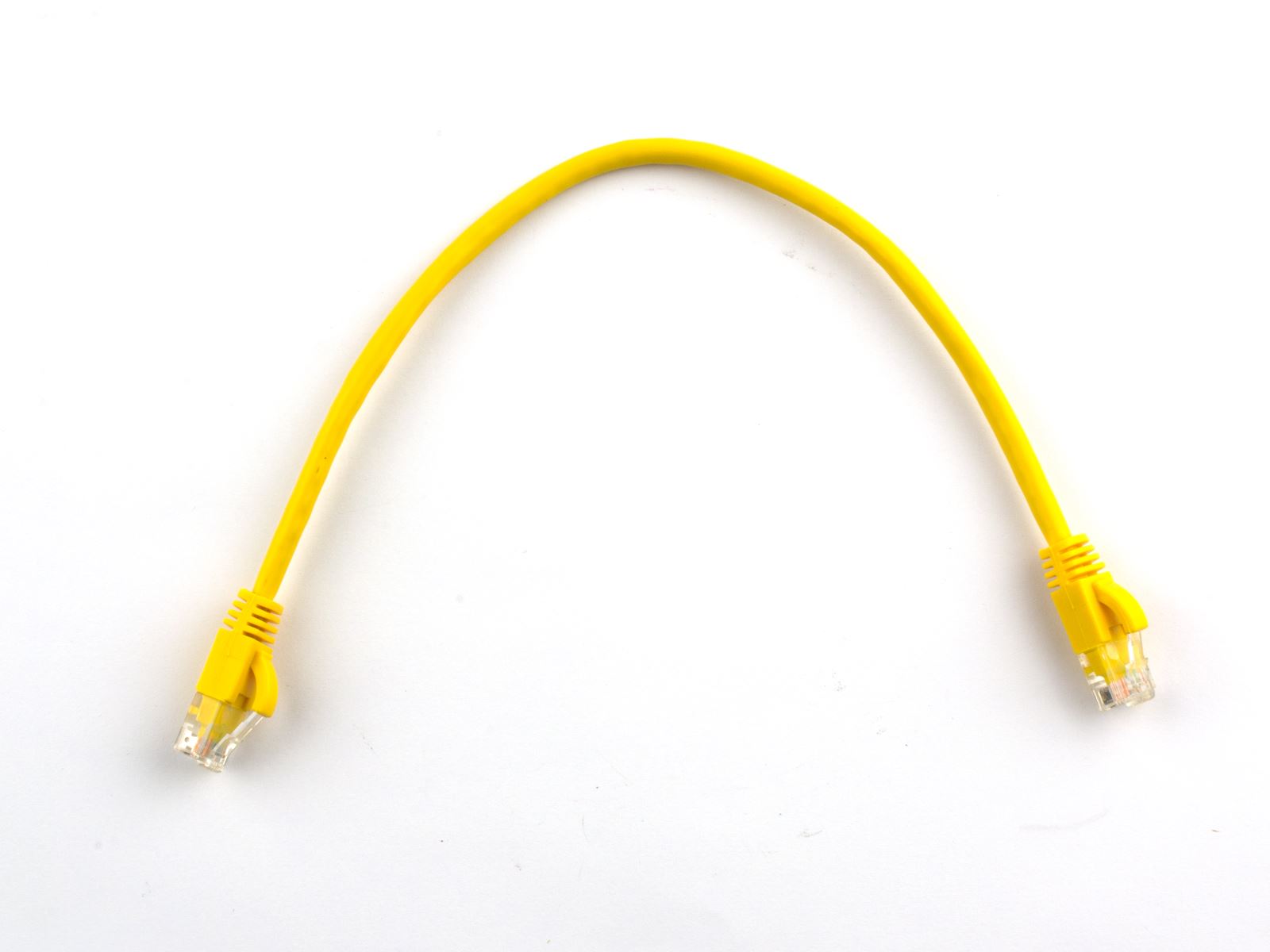 1 FT Booted Cat5e Network Patch Cable - Yellow | Computer Cable Store