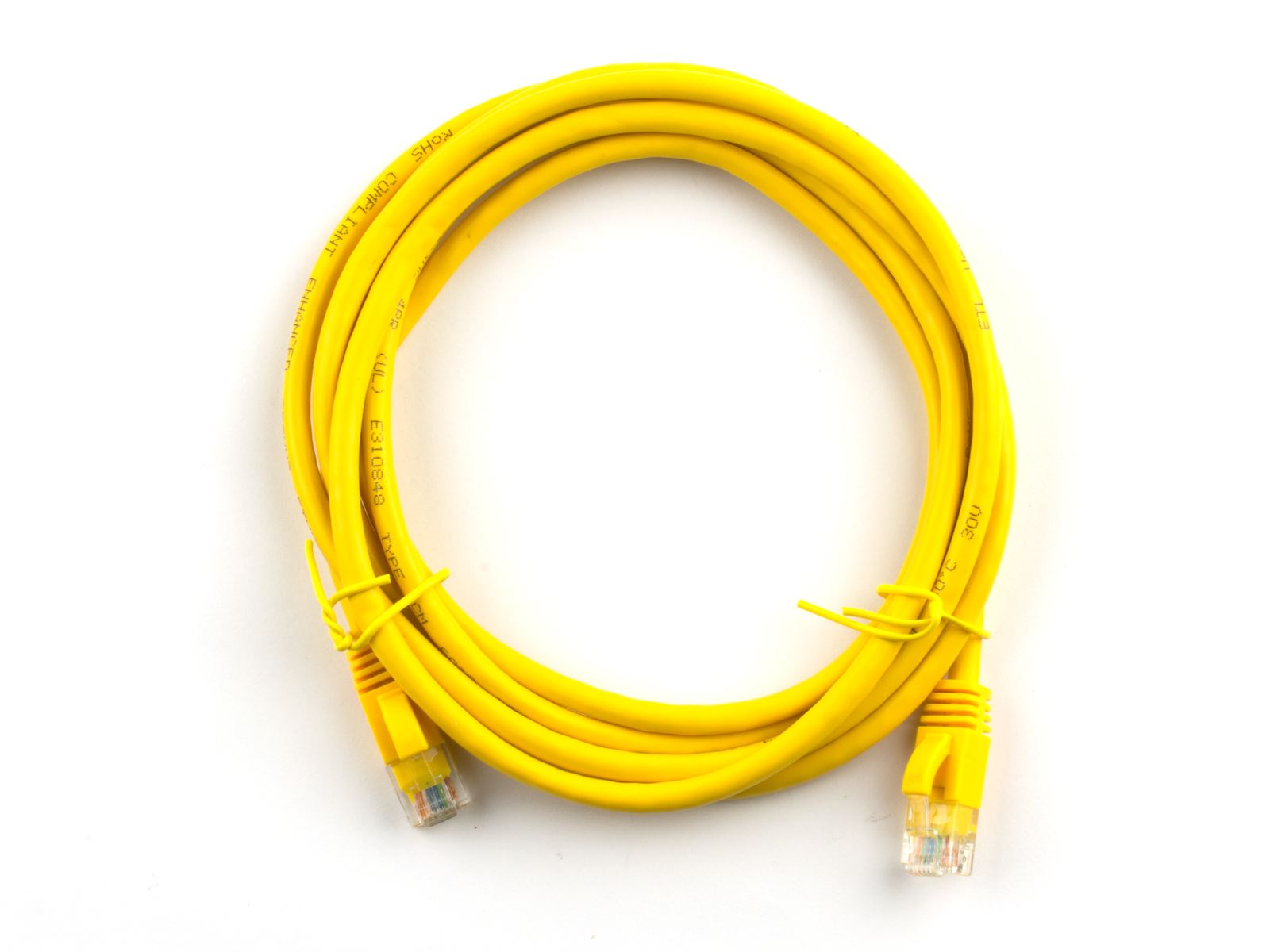 5 FT Booted Cat5e Network Patch Cable - Yellow | Computer Cable Store