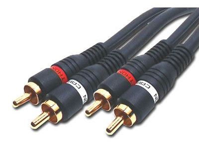 3 FT Python Gold RCA Audio Cable - Stereo | Computer Cable Store