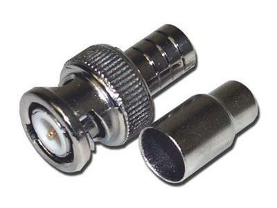BNC Connector Crimp RG6 Male 2 piece 10 Pack | Computer Cable Store