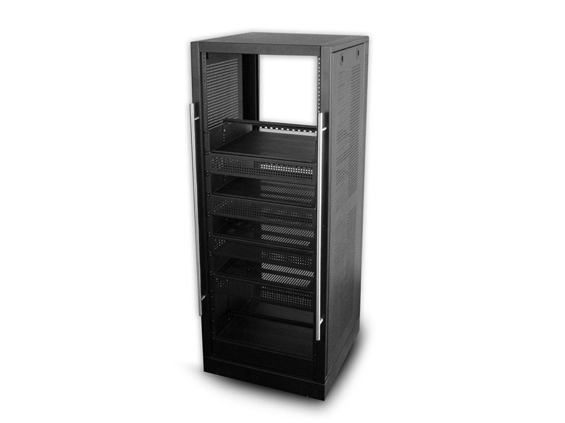 5Ft Home Theater Rack W/Shelves, 19 X 25 Inch, 30U, Black | Computer ...