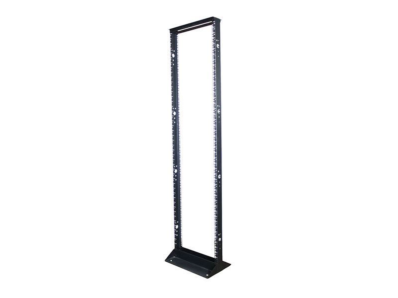 7Ft 2-Post 19 Inch Open Frame Steel Floor Rack, 45U, Black | Computer ...