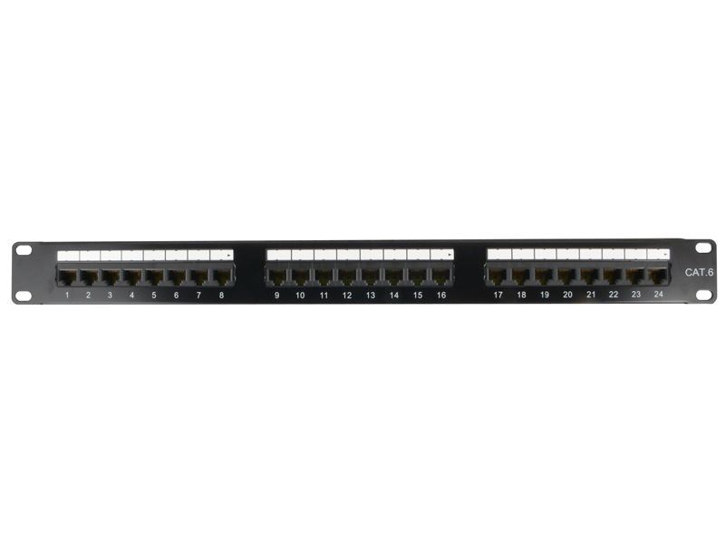 24 Port CAT6 Rack Mount Patch Panel - 1U, TAA Compliant, RoHS Compliant ...