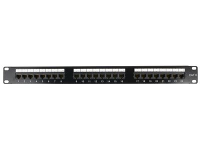 24 Port CAT6 Rack Mount Patch Panel - 1U, TAA Compliant, RoHS Compliant ...