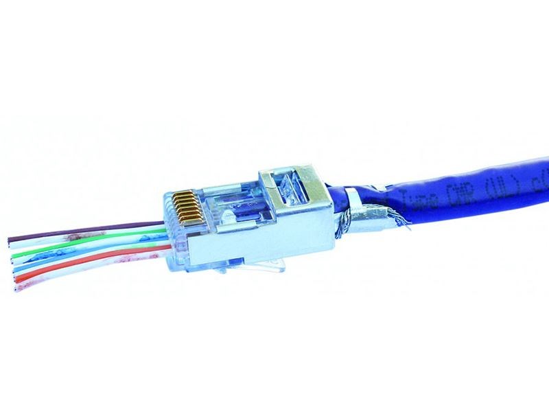 EZ-RJ45 Shielded Cat5e/6, (External Ground) 50/Bag. | Computer Cable Store