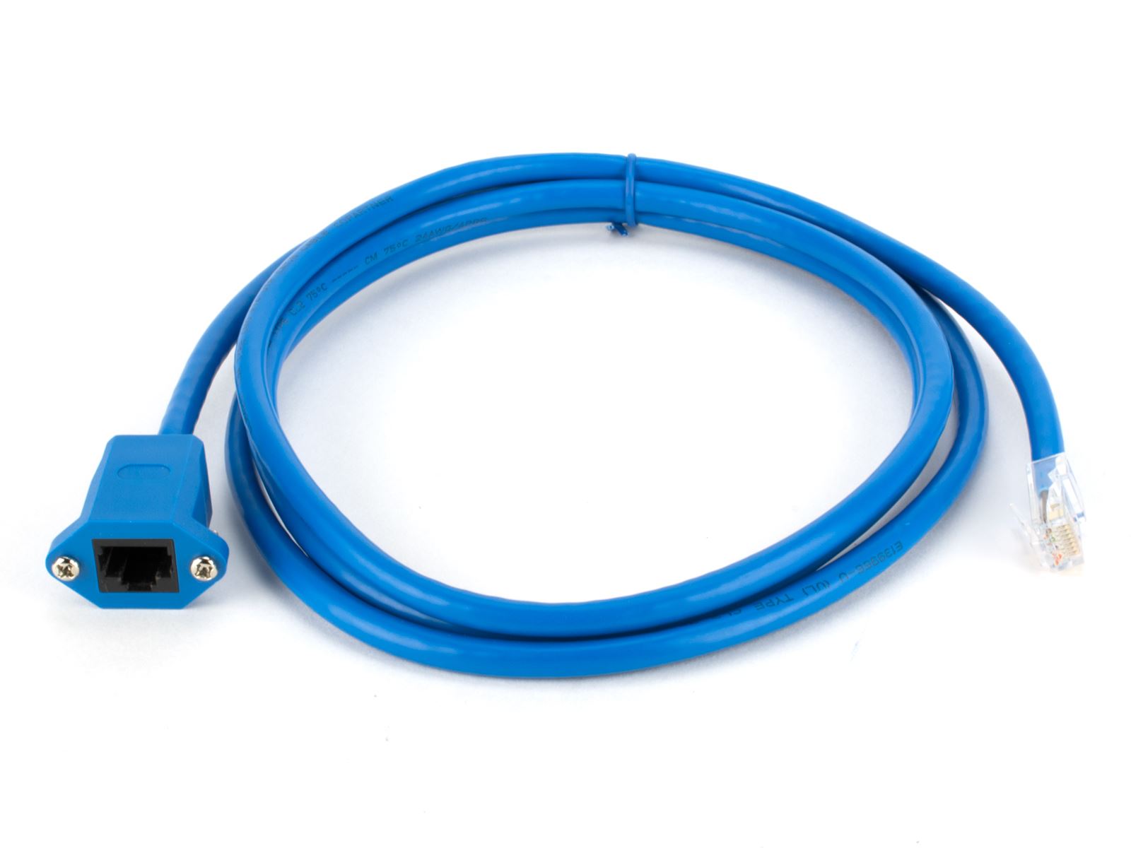 CAT6 Panel Mount Extension Cable - 6 FT, Blue | Computer Cable Store