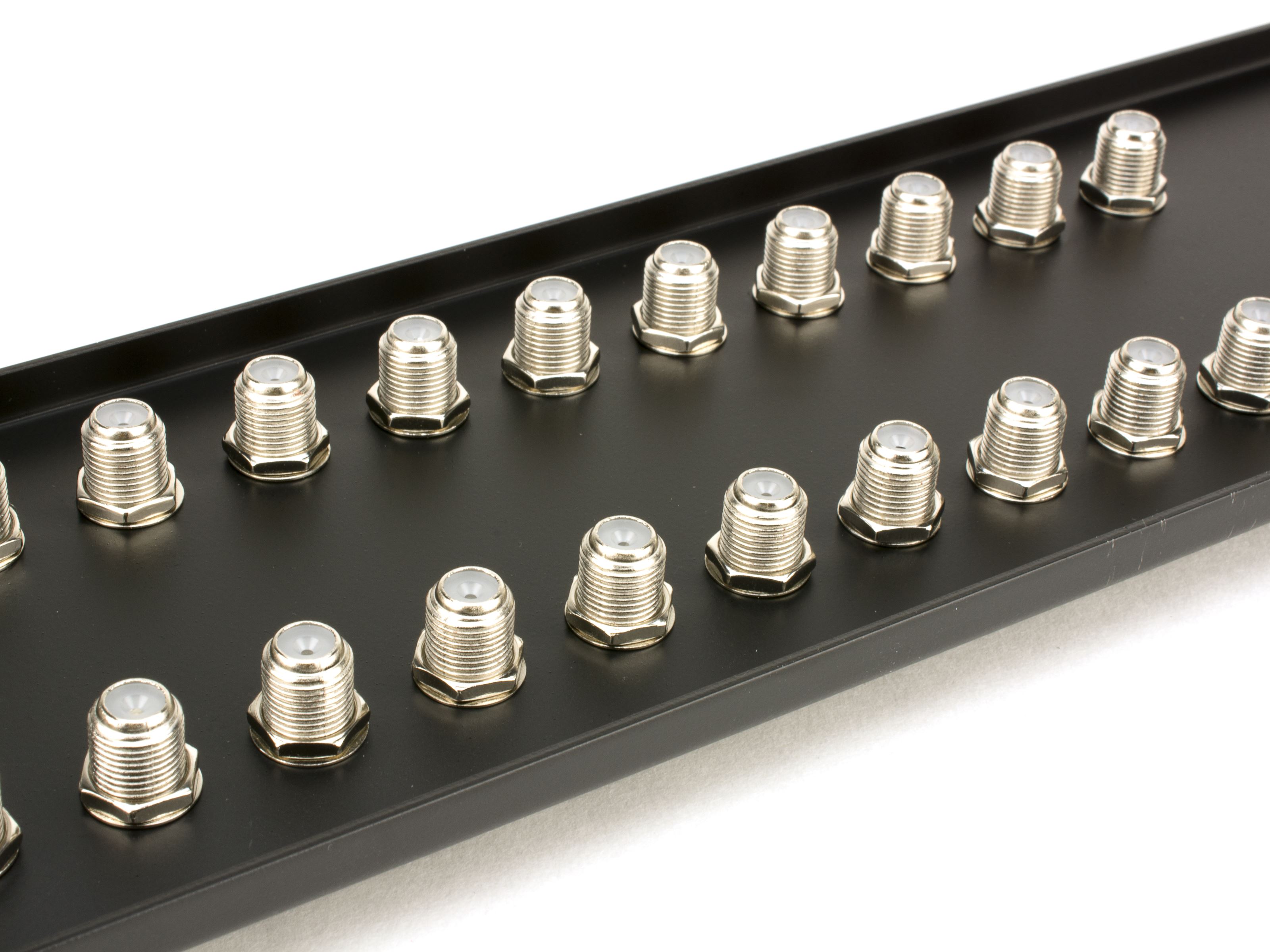 32 Port Fully Loaded F-Type Coaxial Patch Panel - 2U | Computer Cable Store