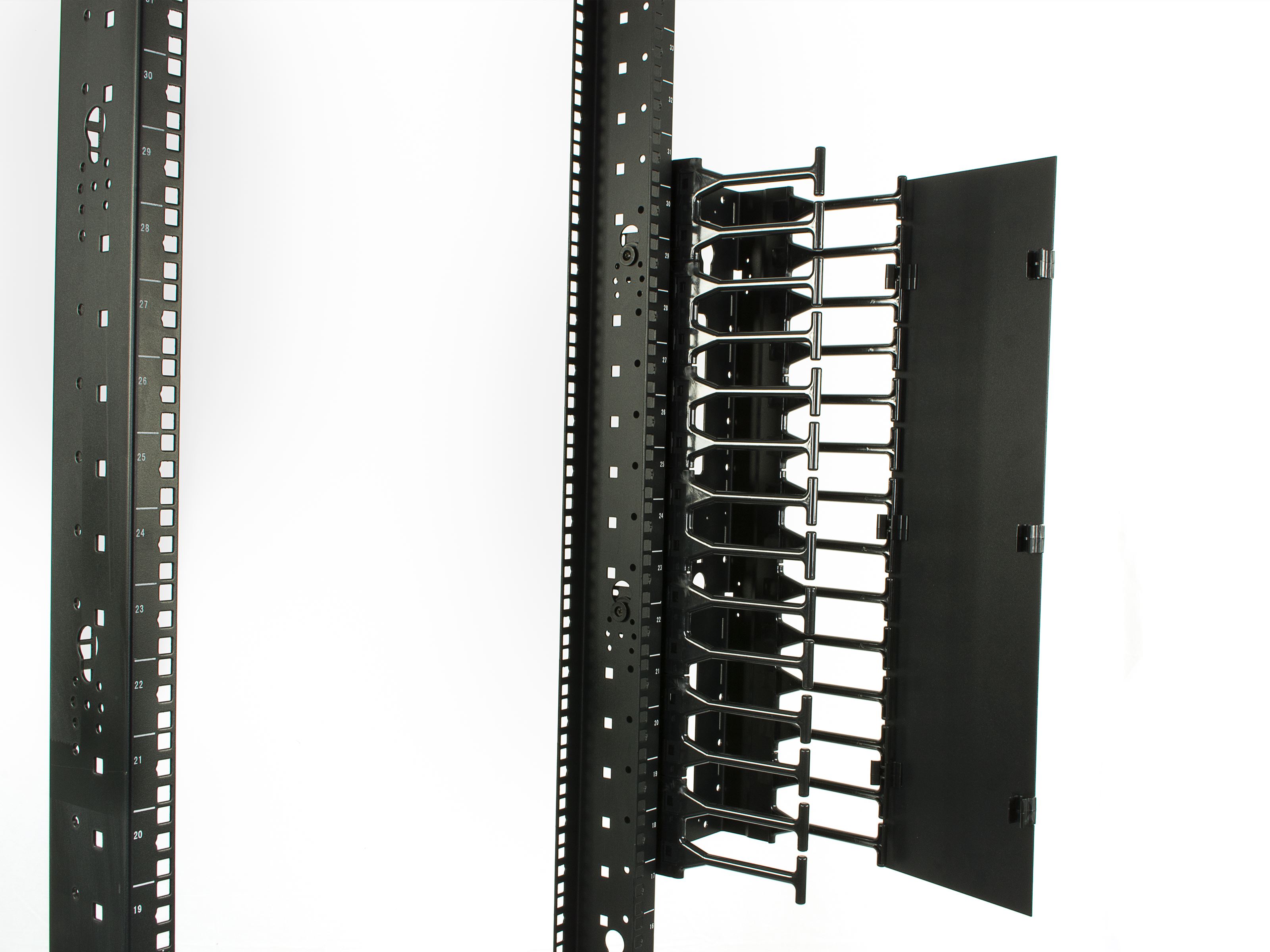 4-Post Adjustable Depth Open Frame Network Rack - 48U, Cold Rolled ...