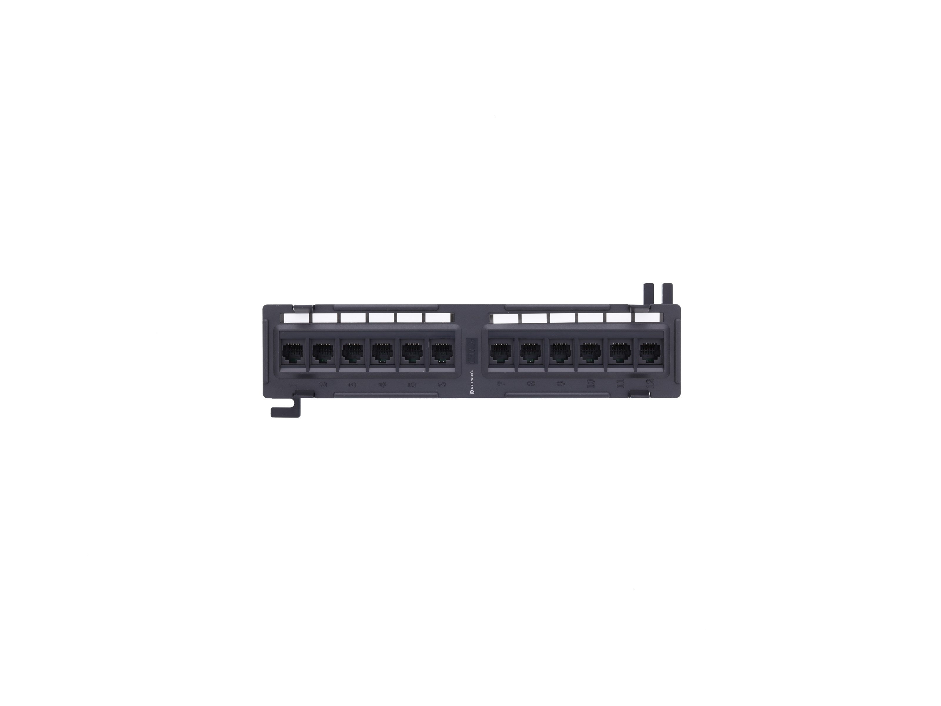 12 Port CAT5e Wall Mount Patch Panel - 1U | Computer Cable Store