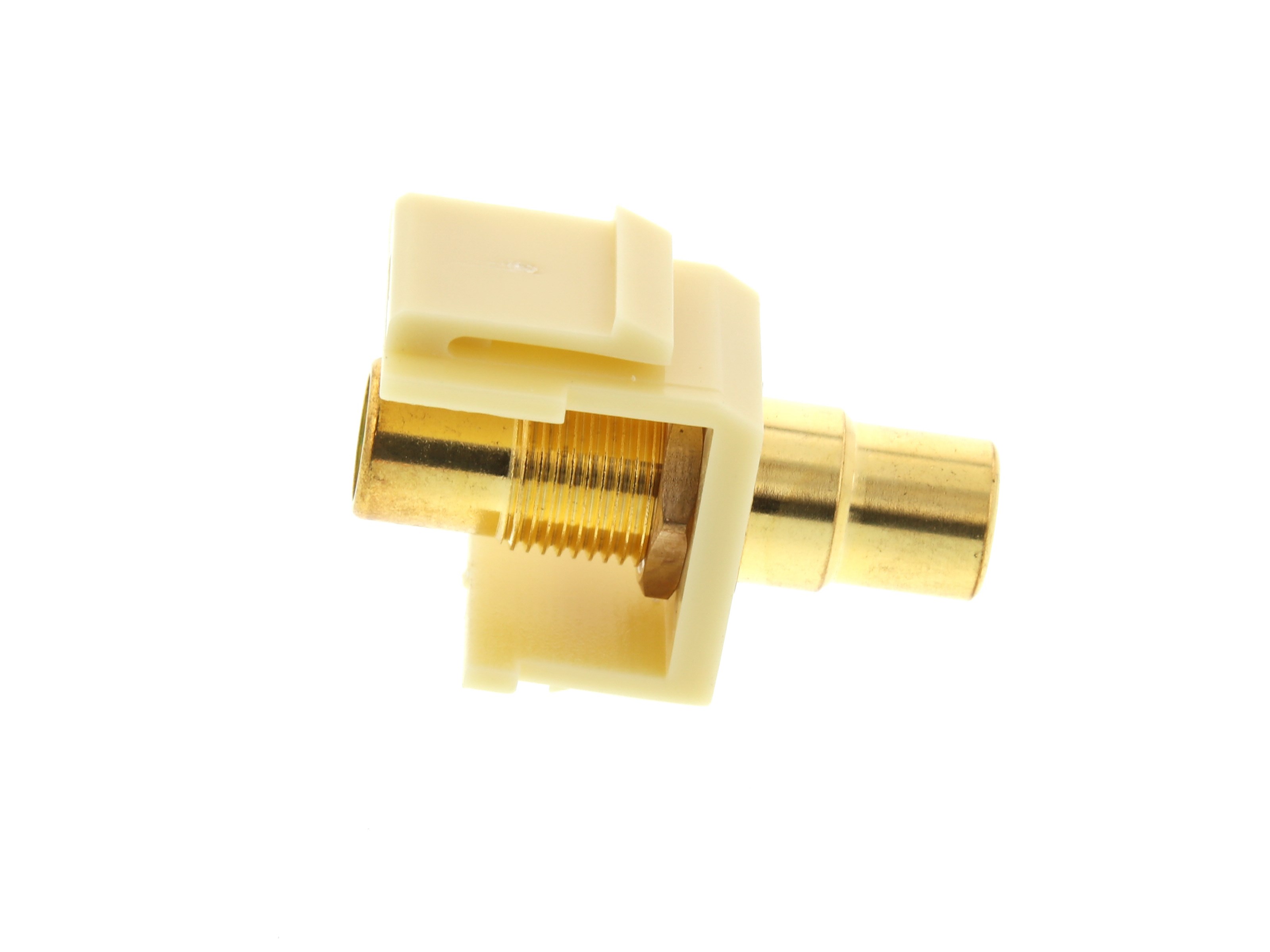 Feed Through Keystone Jack - RCA (Component / Composite) - Ivory ...