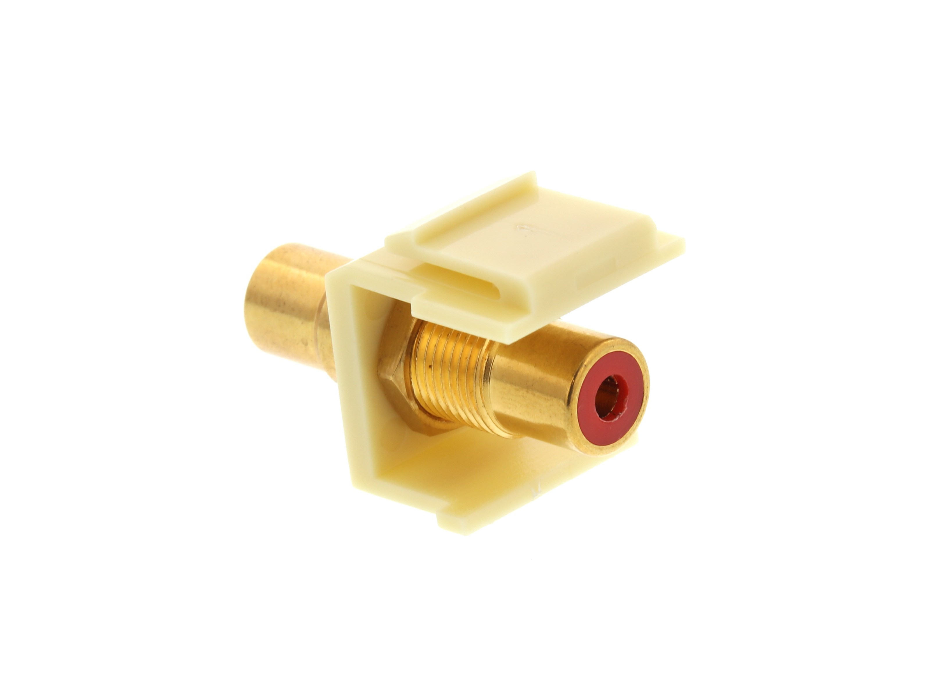 Feed Through Keystone Jack - RCA (Component / Composite) - Ivory ...
