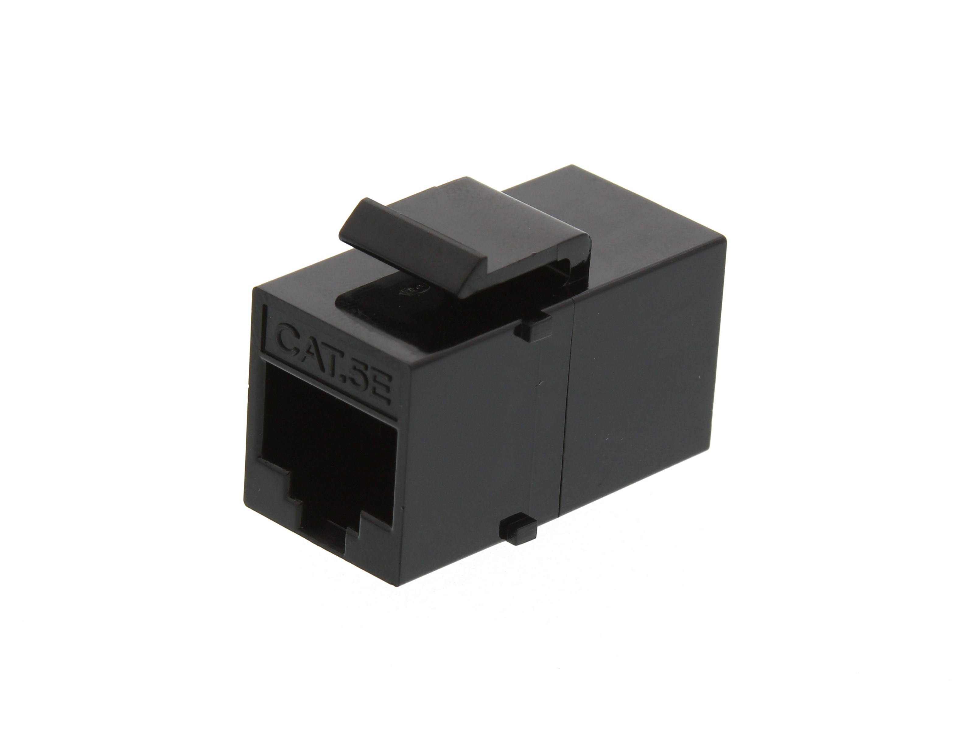 RJ45 Cat5e Keystone Jack - Pass Through Panel Mount - Black | Computer ...