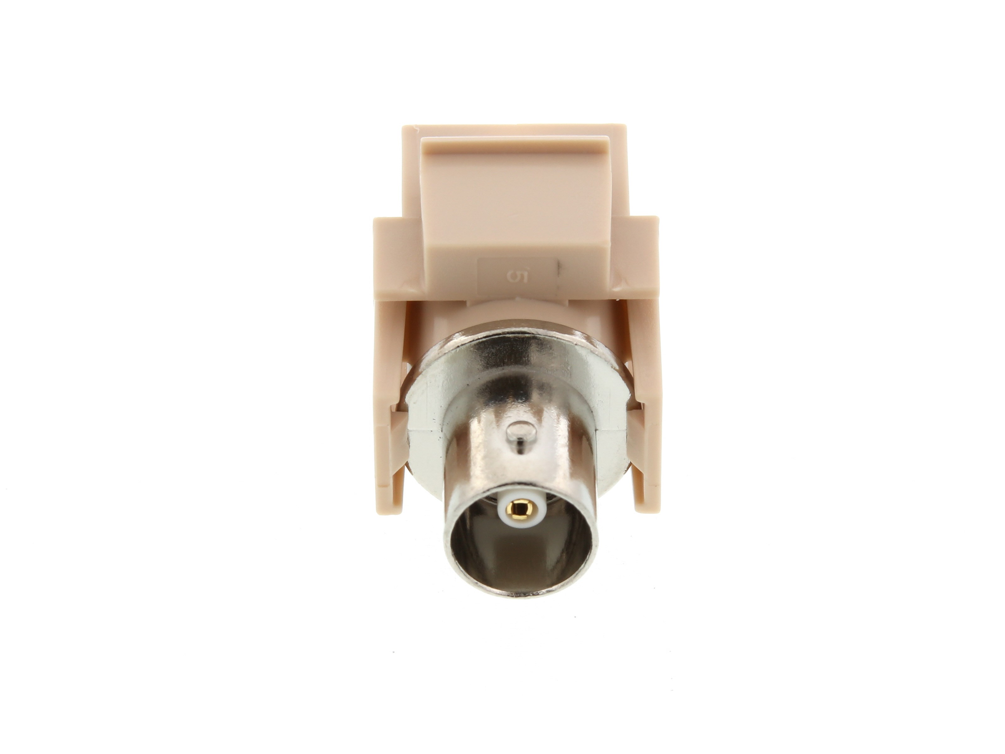 BNC Feed Through Keystone Jack - Ivory | Computer Cable Store