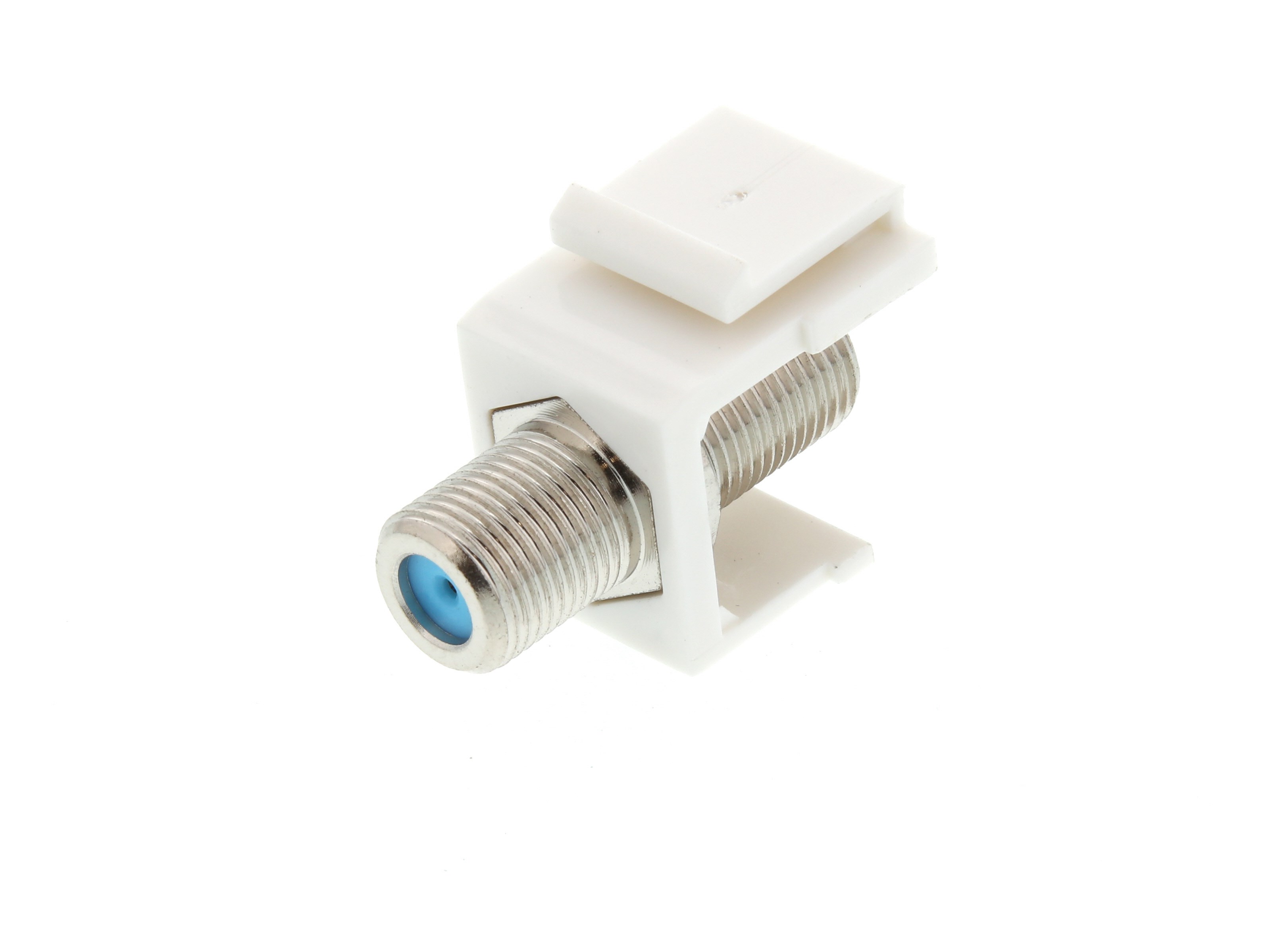 3 Ghz F-Type Keystone Jack - White | Computer Cable Store