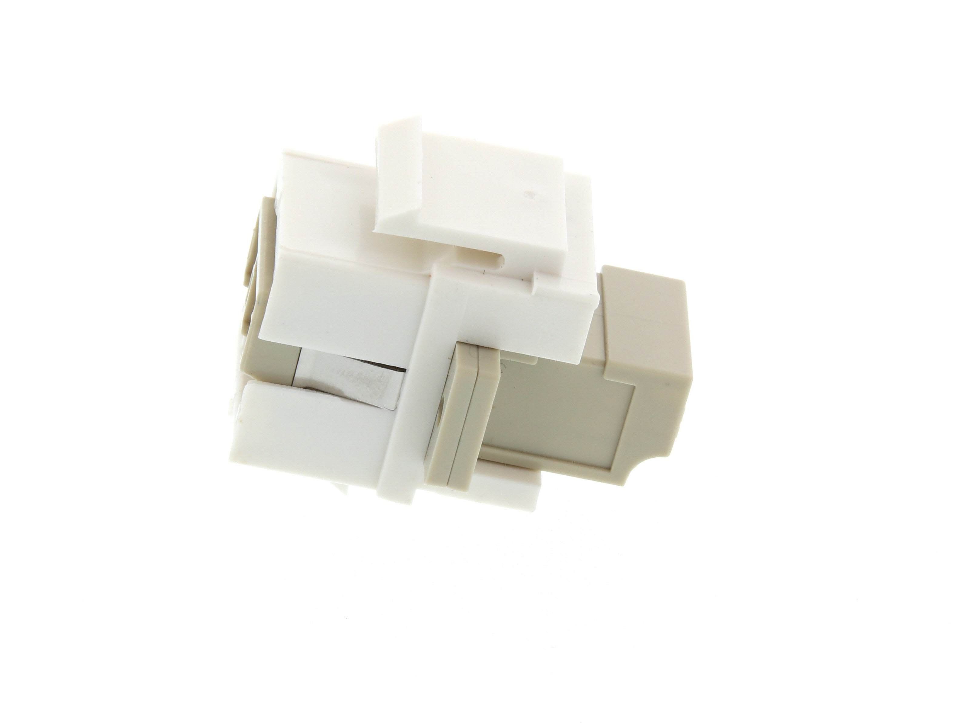 Fiber Optic Keystone Coupler LC to LC MM DX White | Computer Cable Store