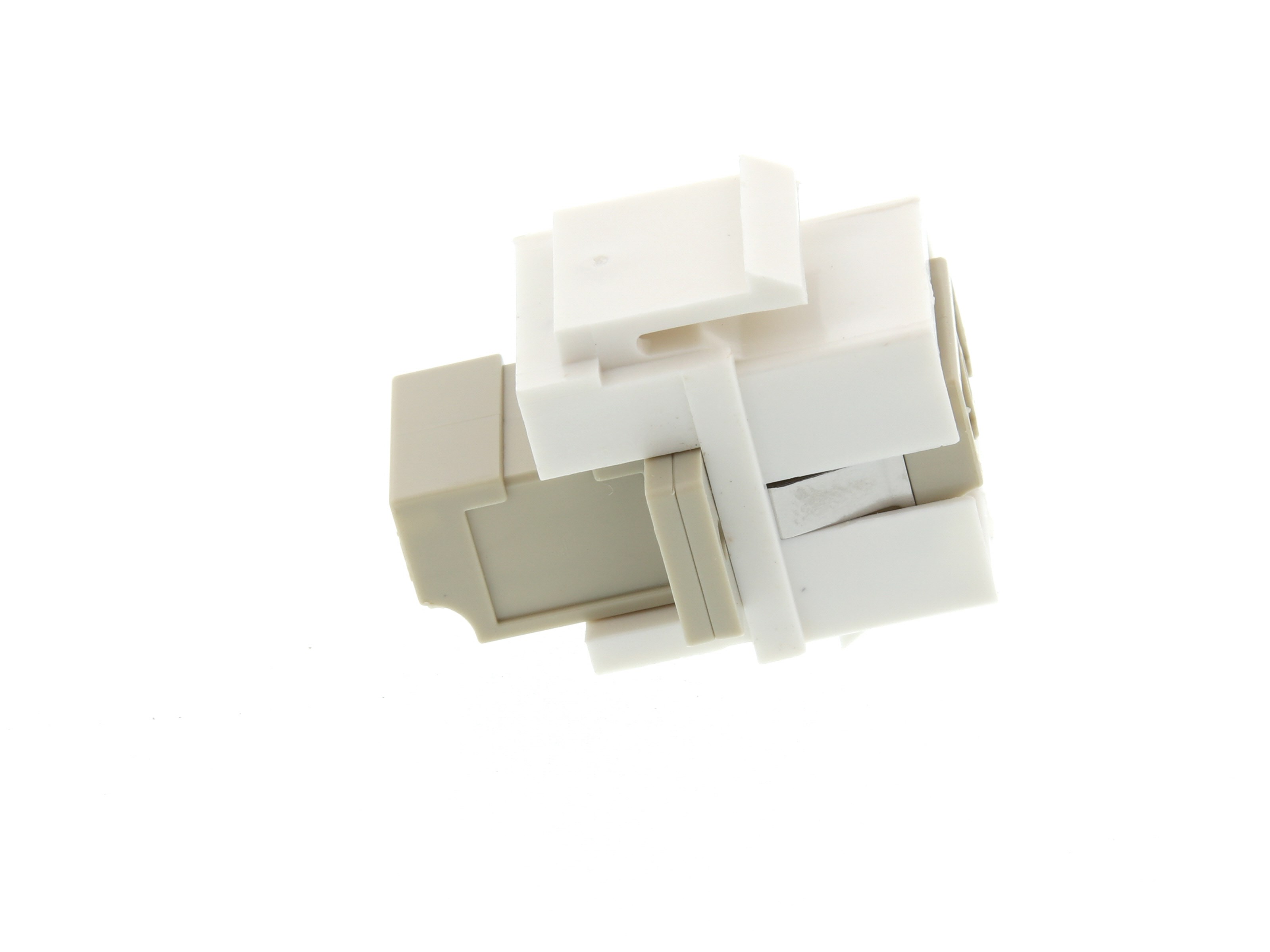 Fiber Optic Keystone Coupler LC to LC MM DX White | Computer Cable Store