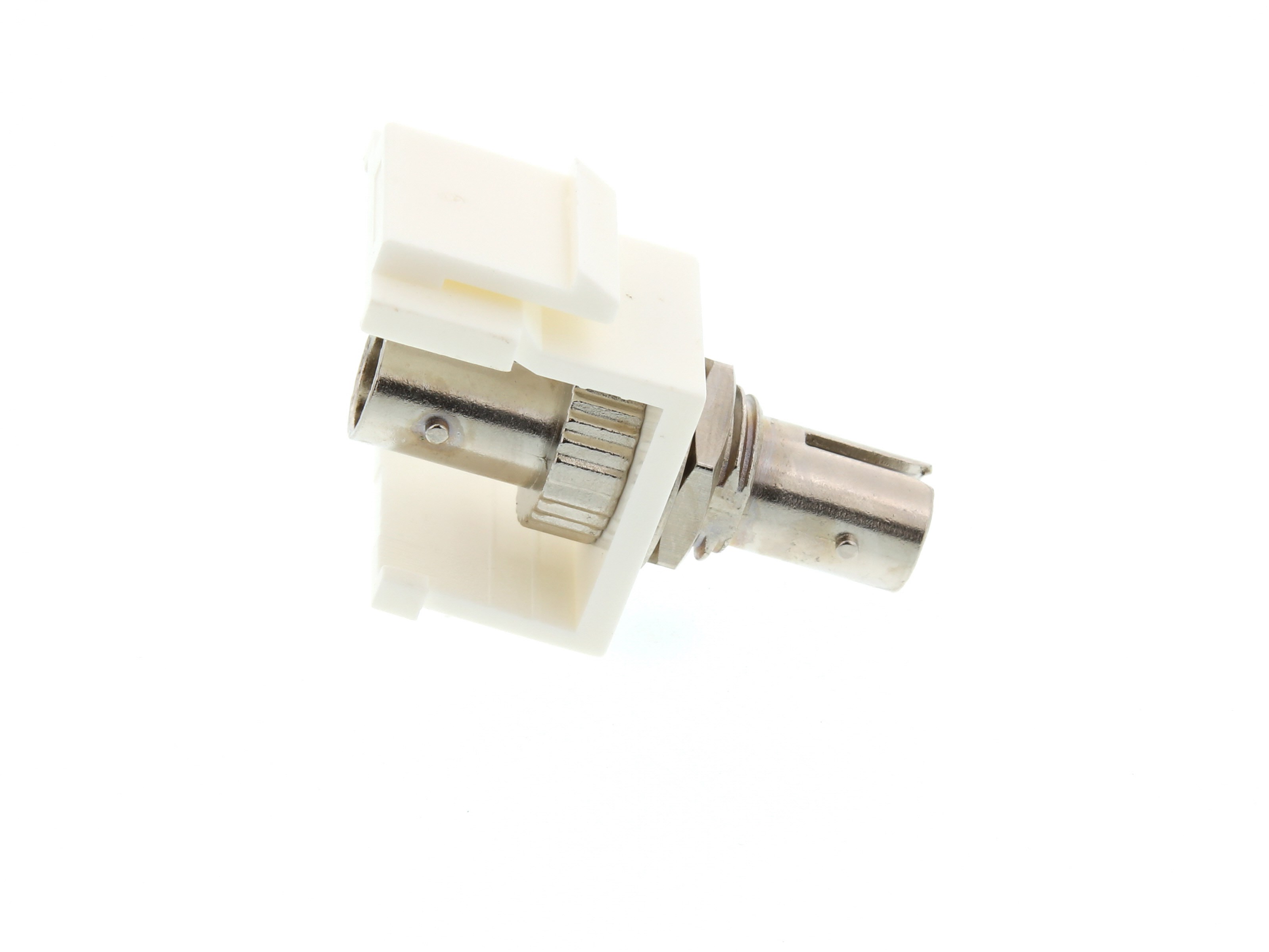 Fiber Optic Keystone Coupler ST to ST SX White | Computer Cable Store
