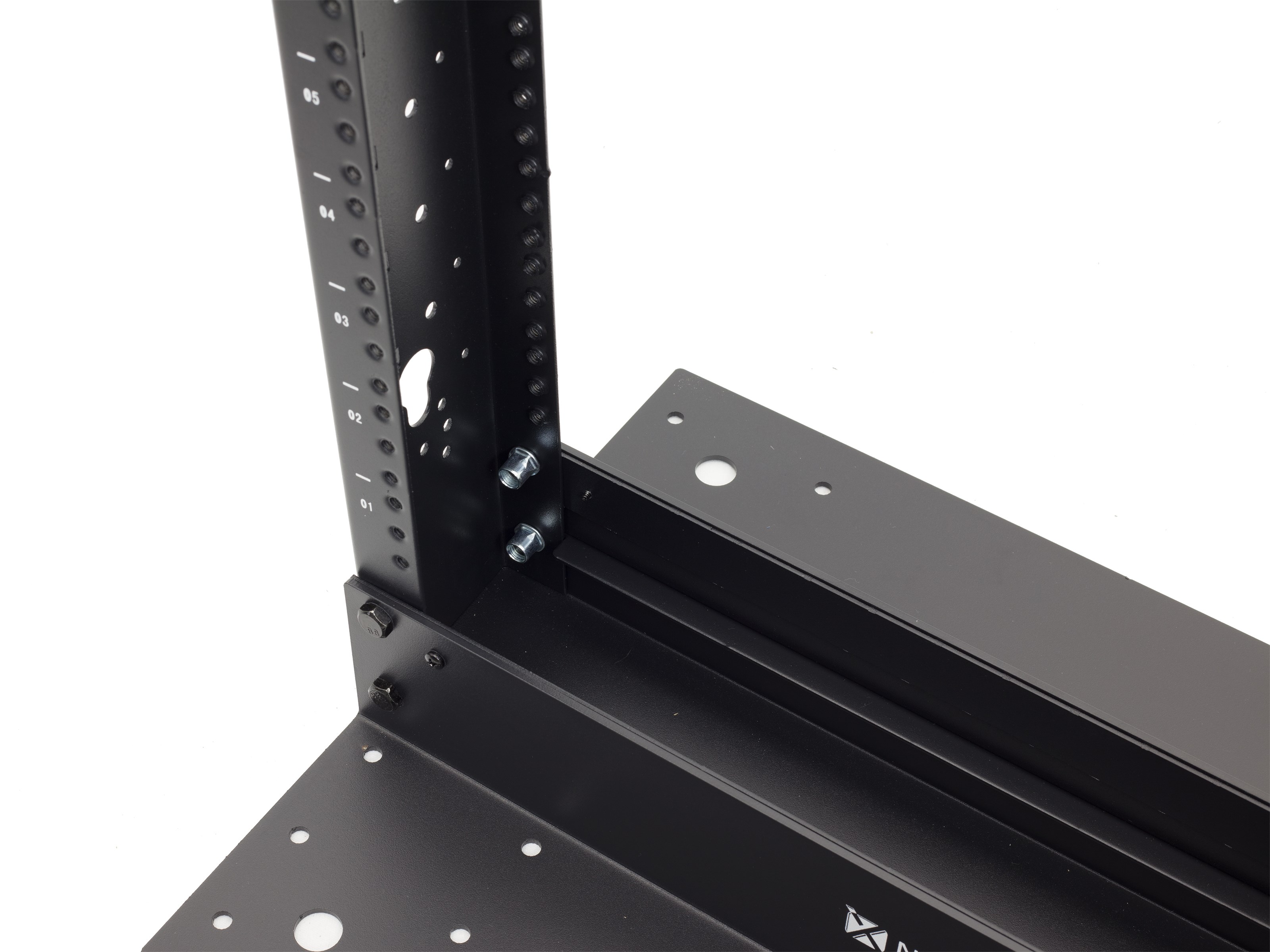 2-Post Open Frame Network Relay Rack - 45U, #12-24 tapped Rails ...