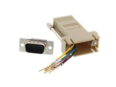 Modular Adapter Kit - DB9 Male to RJ11 / RJ12 - Beige | Computer Cable ...