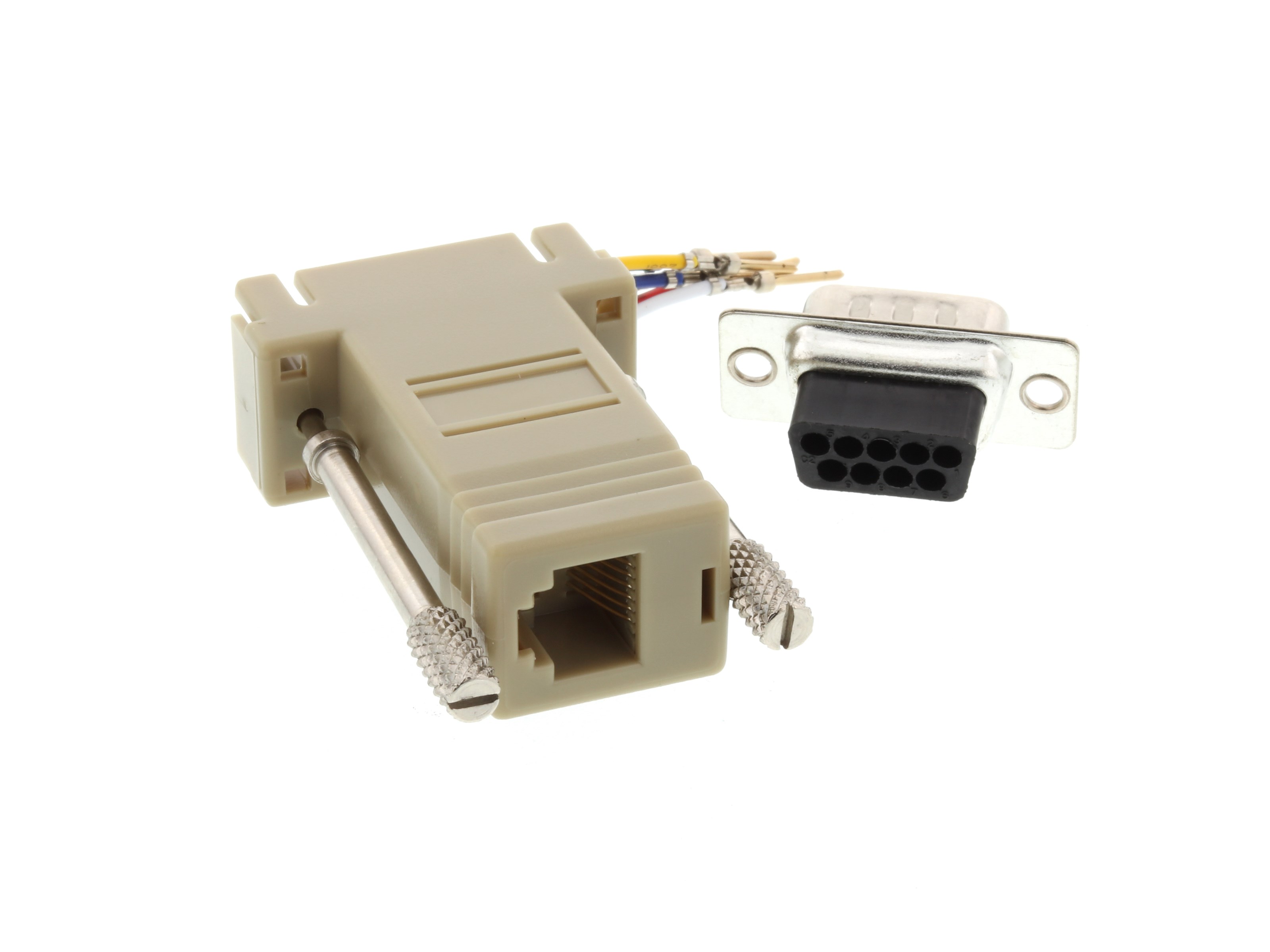 Modular Adapter Kit - DB9 Male to RJ11 / RJ12 - Beige | Computer Cable ...
