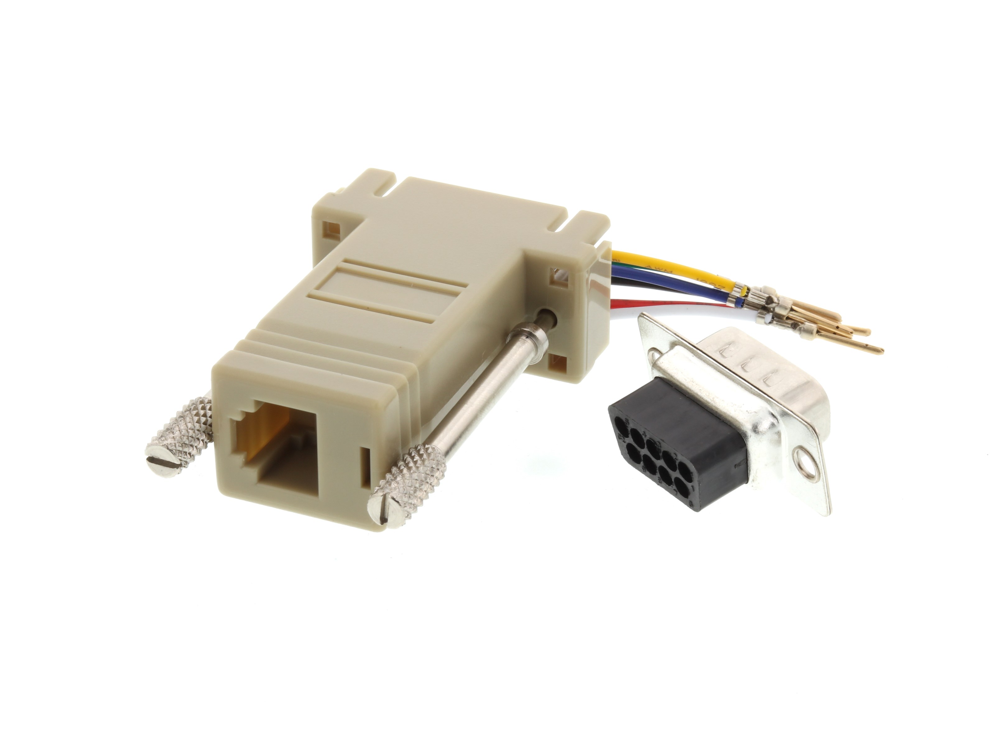 Modular Adapter Kit - DB9 Male to RJ11 / RJ12 - Beige | Computer Cable ...