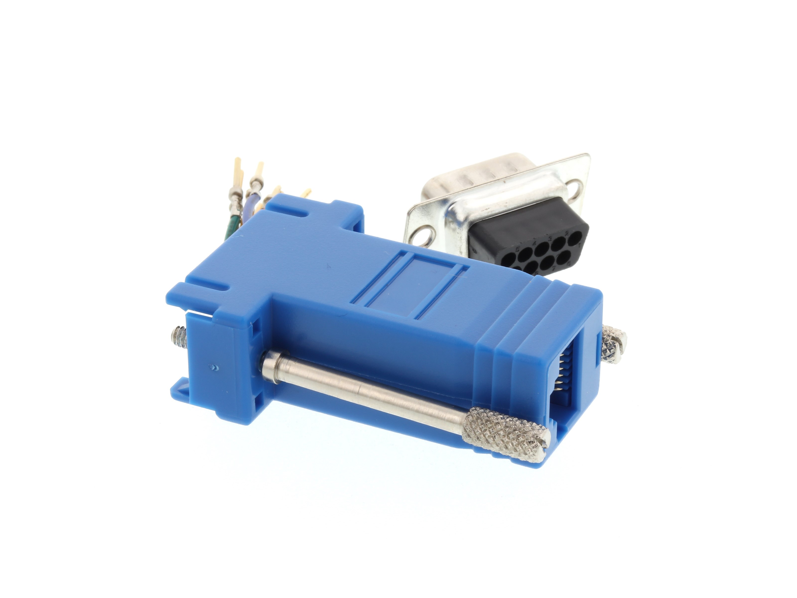 Modular Adapter Kit - DB9 Male to RJ45 - Blue | Computer Cable Store