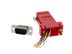 Modular Adapter Kit - DB9 Male to RJ45 - Red | Computer Cable Store